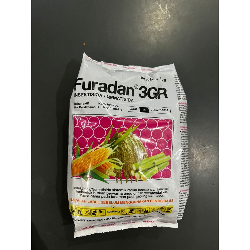 Jual ( 1 kg ) Insektisida granul FURADAN 3GR 1 kg pembasmi hama dalam ...