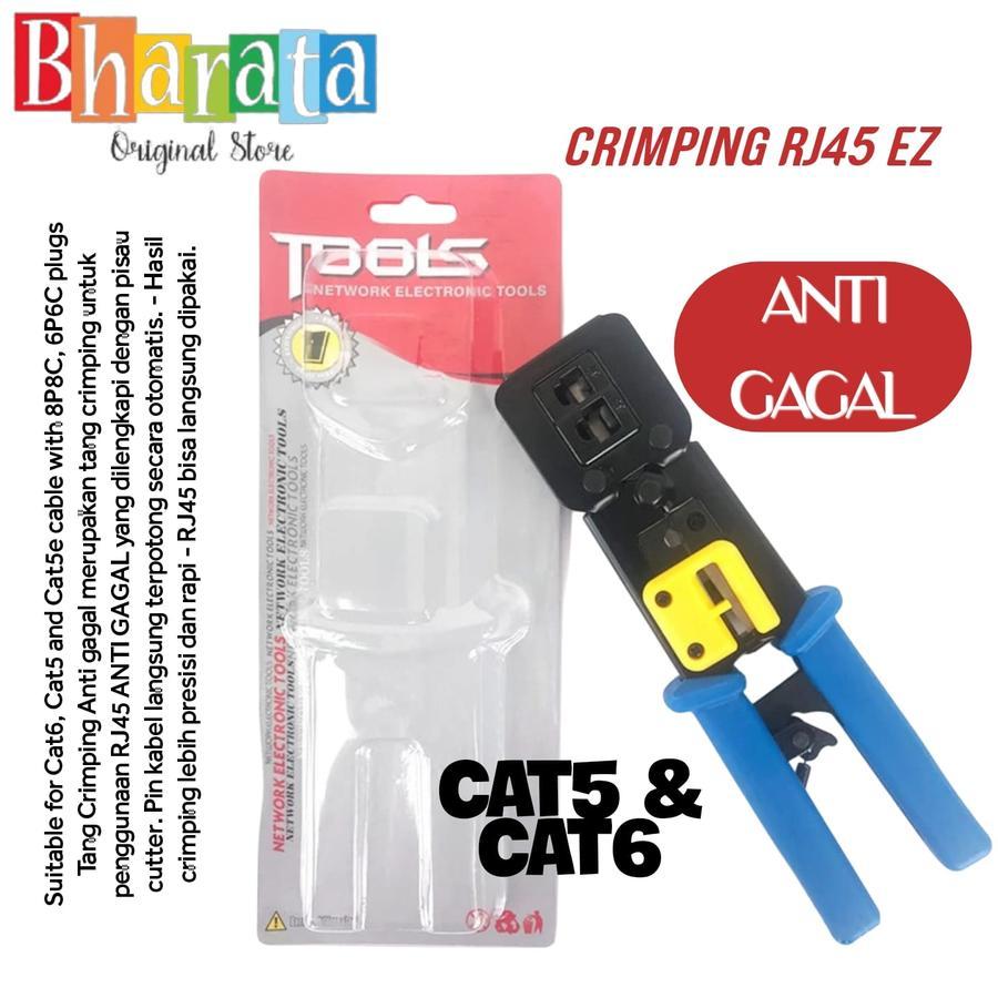 Jual Tang Krimping RJ45 EZ Anti Gagal Cat5 Cat6 Crimping Tool RJ45 | Shopee Indonesia
