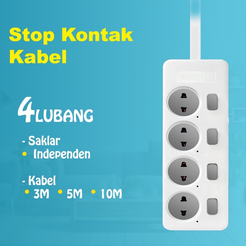 Jual Stop Kontak Kabel Switch On Off Masing-Masing / Colokan Listrik ...