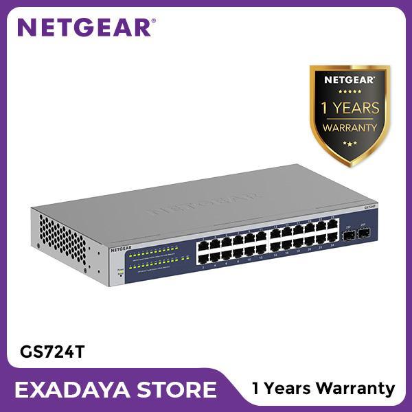 Jual NETGEAR GS724T-400EUS , ProSAFE 24 port Gigabit + 2 SFP Smart ...