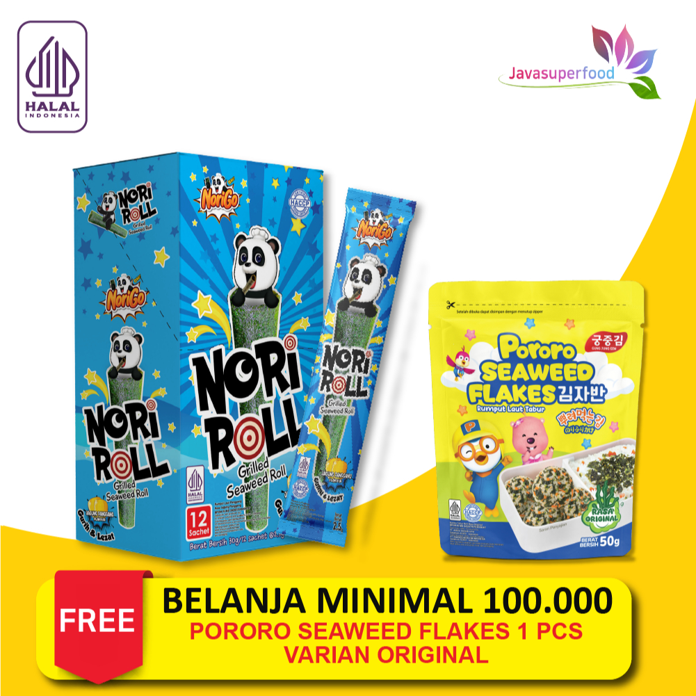 Jual Snack Nori Roll Grilled Seaweed Roll 1 box isi 12Pcs / Snack ...