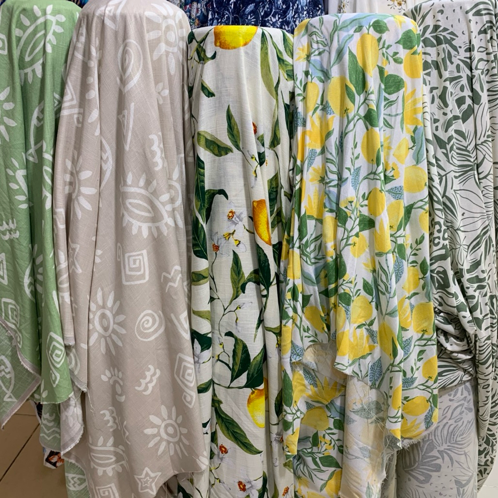 Jual kain linen motif - kain linen original - kain linen branded style ...