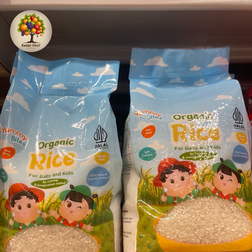 Jual Beras Organic Yummi Bites | Beras Organic Rice For Baby 1kg ...