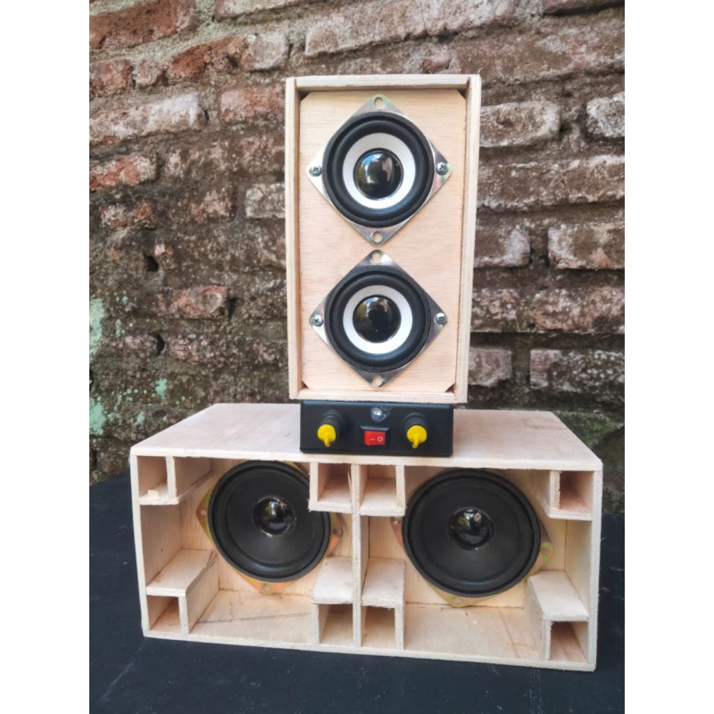 Jual Paket Sound Miniatur Fullset siap bunyi 3speaker+amplifier ...