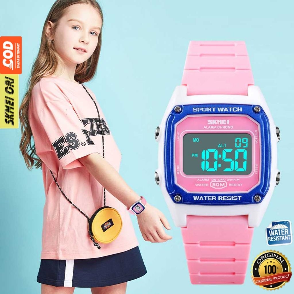 Jual Jam Tangan Anak Perempuan Laki Laki Keren Anti Air 50M Digital LED ...