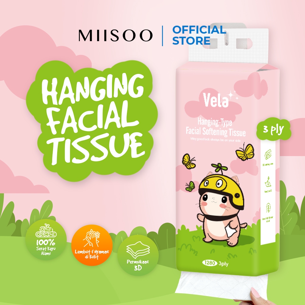 Jual Miisoo Vela Hanging Facial Tissue/Tisu Wajah Gantung/Tissue facial ...