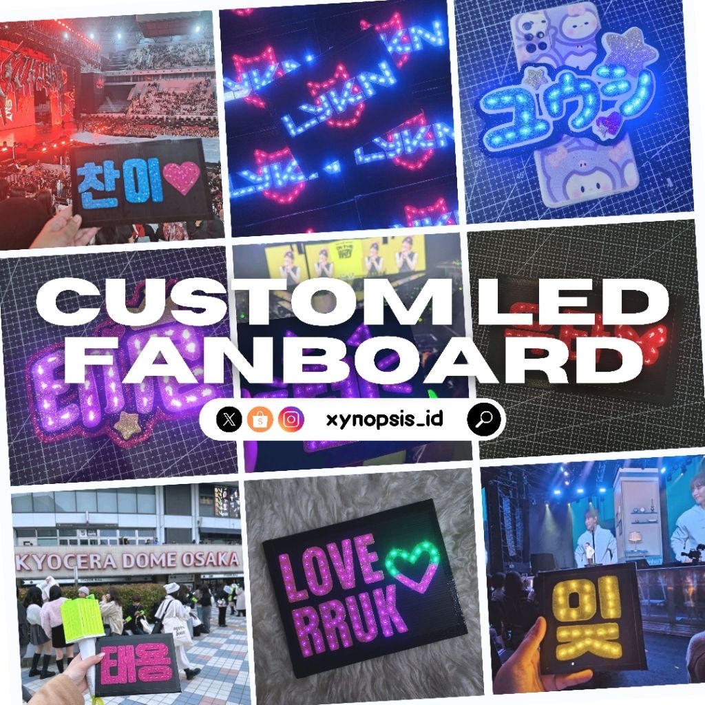 Jual CUSTOM LED FANBOARD NAMEBOARD KPOP BTS NCT ENHYPEN BLACKPINK ...