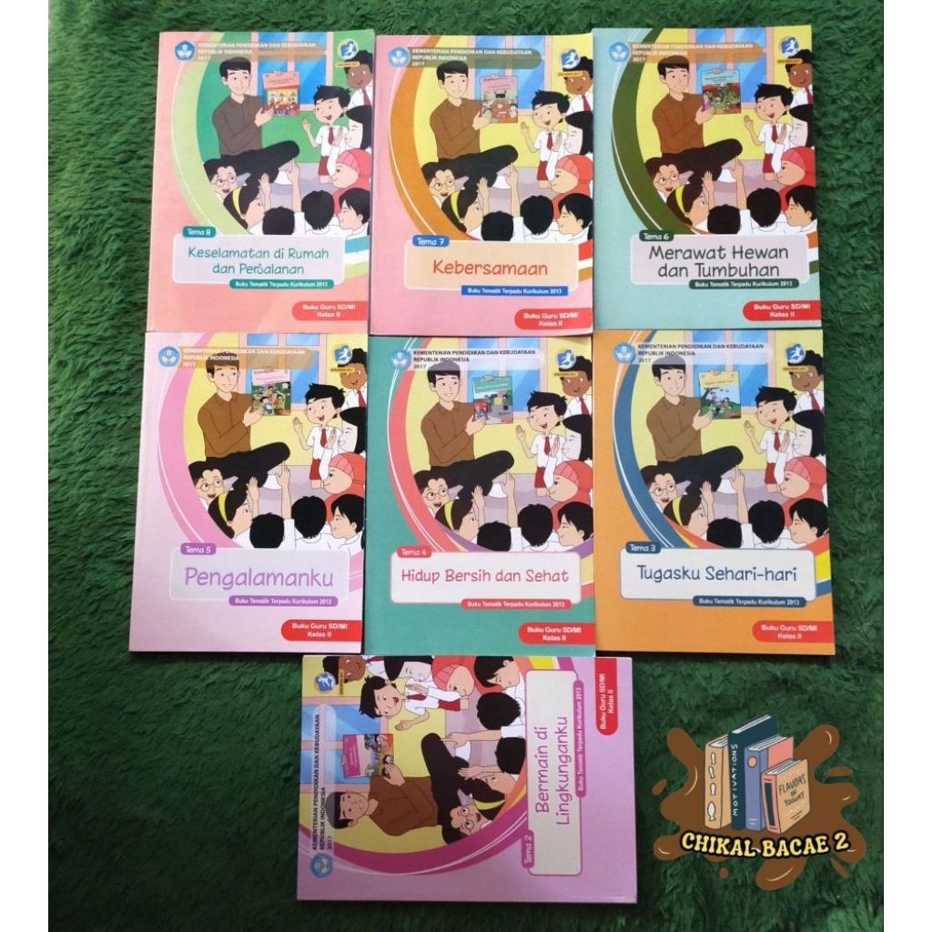 Jual ORIGINAL BUKU GURU TEMATIK TERPADU KELAS 2 SD/MI TEMA 2 3 4 5 6 7 8 BERMAIN DI LINGKUNGANKU ...