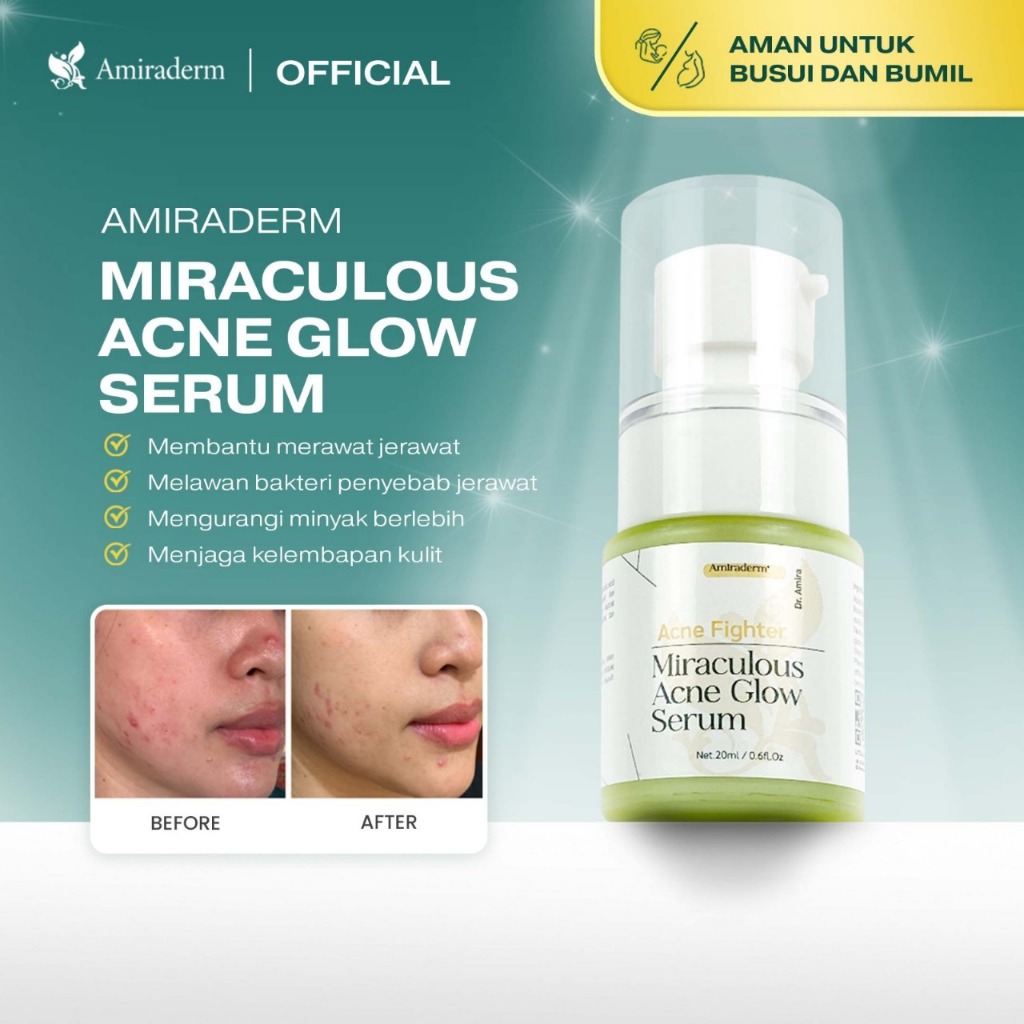 Jual Amiraderm Miraculous Acne Glow Serum Acne Fighter 20ml - Serum ...