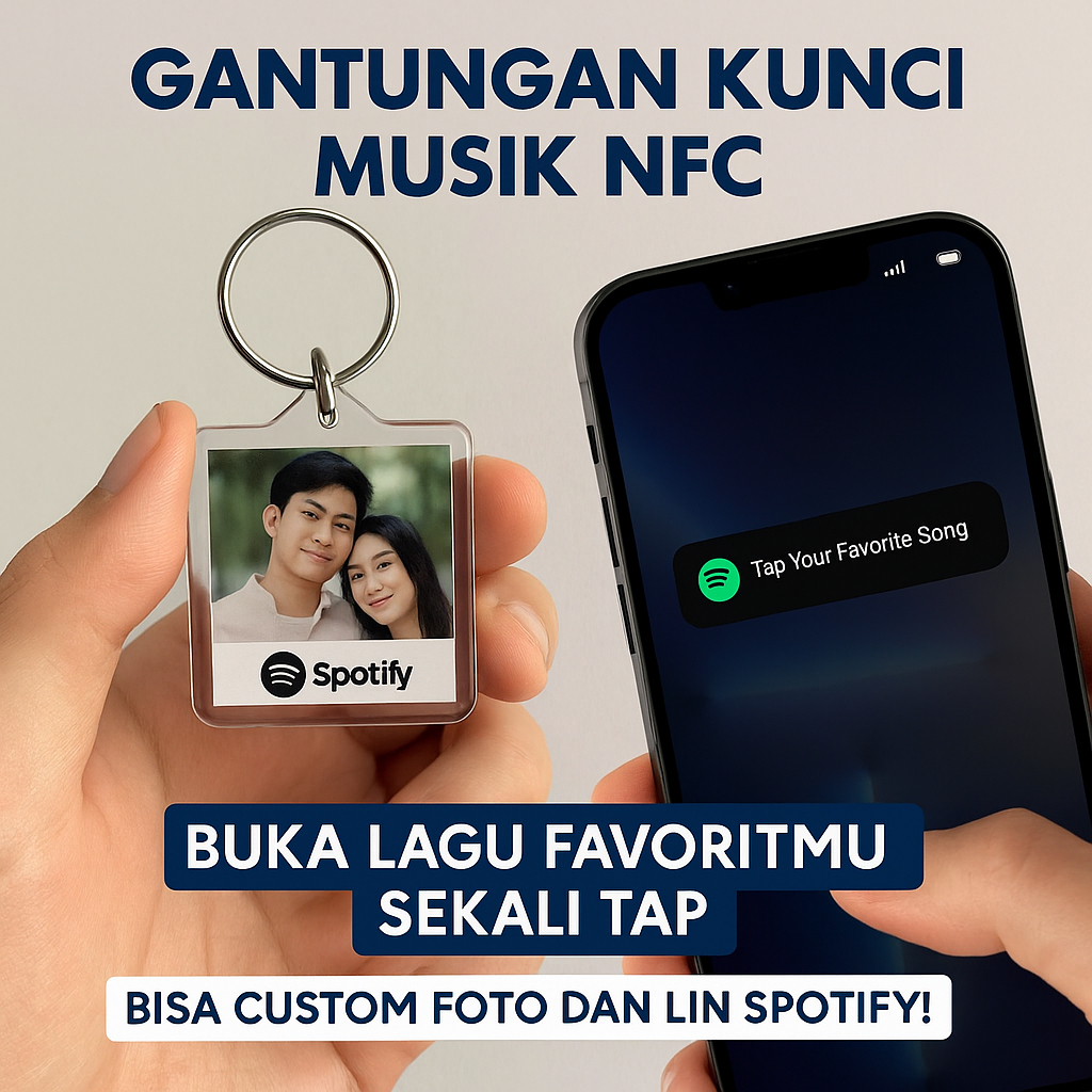 Jual NFC Music Keychain Custom Foto - Gantungan Kunci Mini Album Bisa ...