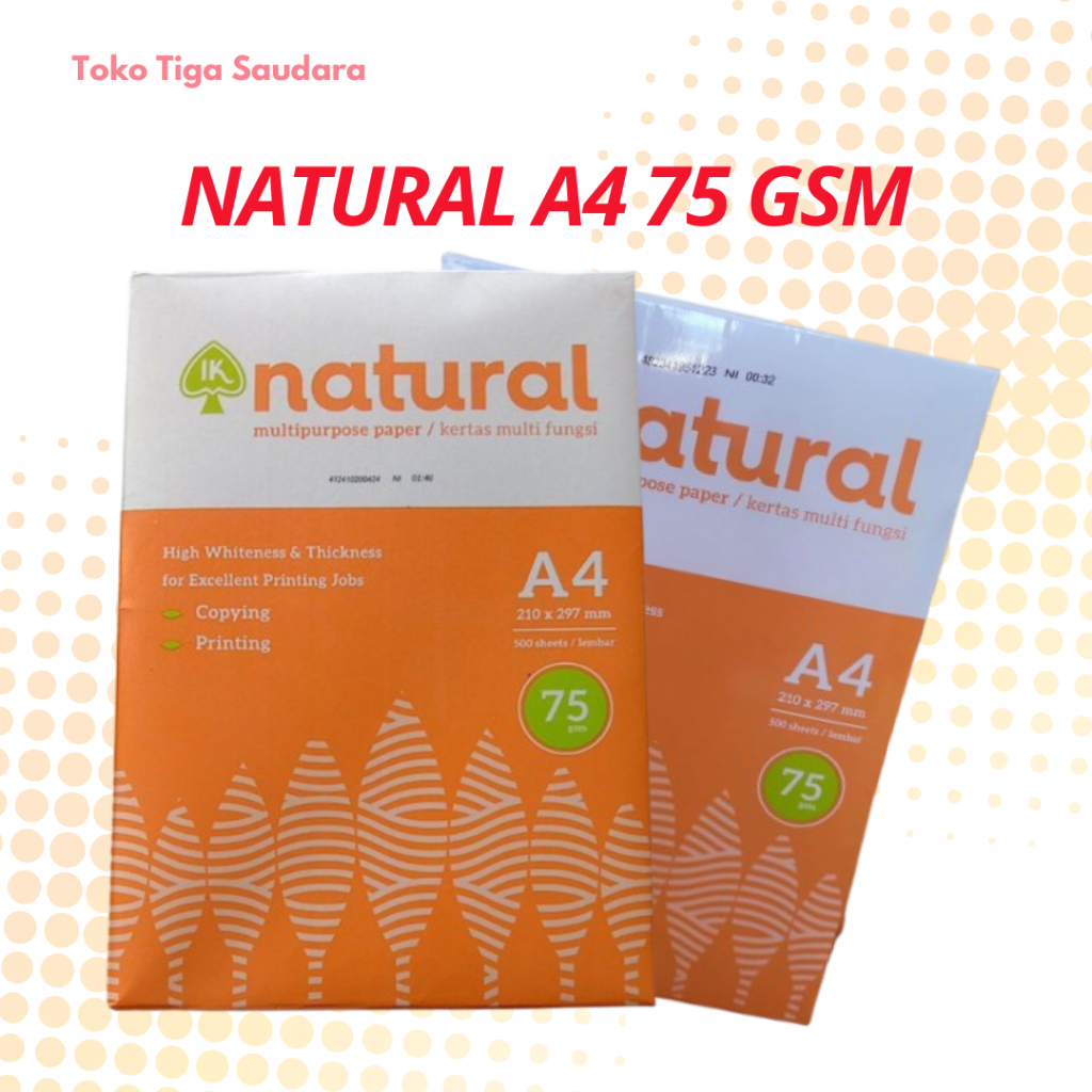 Jual Kertas HVS Natural A4 75 GSM | Shopee Indonesia