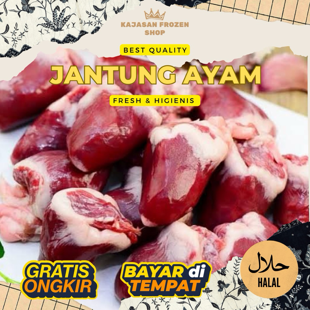 Jual JANTUNG AYAM BERSIH 1kg | Jantung ayam frozen fresh | jeroan ayam ...