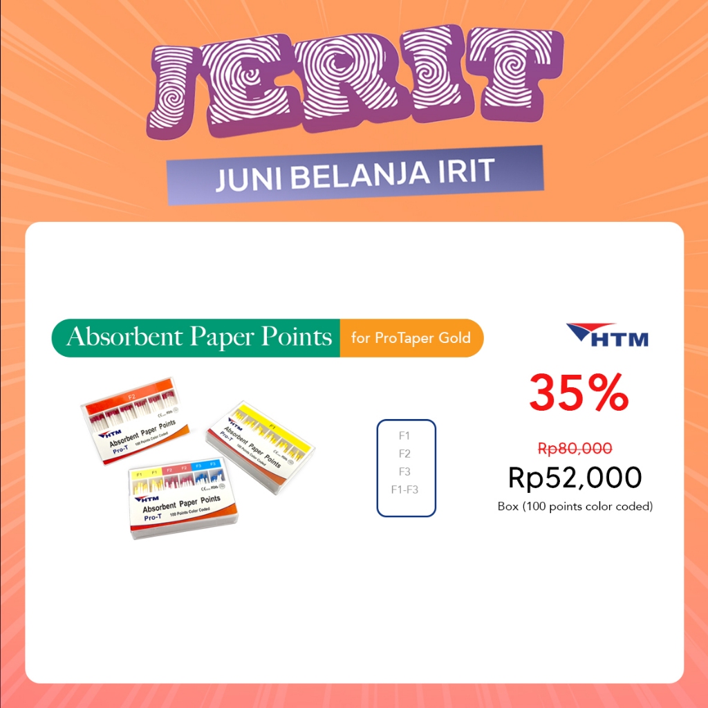 Jual KLIK DENTAL HTM Absorbent Paper Points Pro-T | Shopee Indonesia