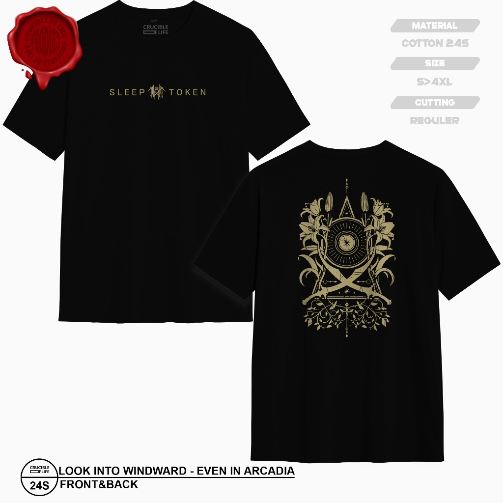Jual KAOS SLEEP TOKEN BAND METAL VESSEL EVEN IN ARCADIA - LOOK INTO ...