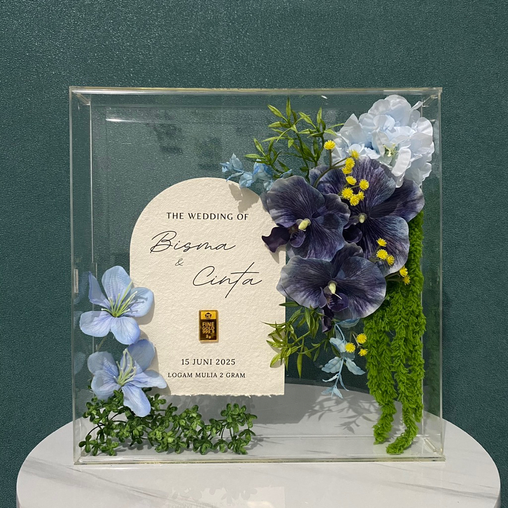 Jual Mahar akrilik "Beerta" 30 x 30 Cm l Frame akrilic l Mahar nikah ...