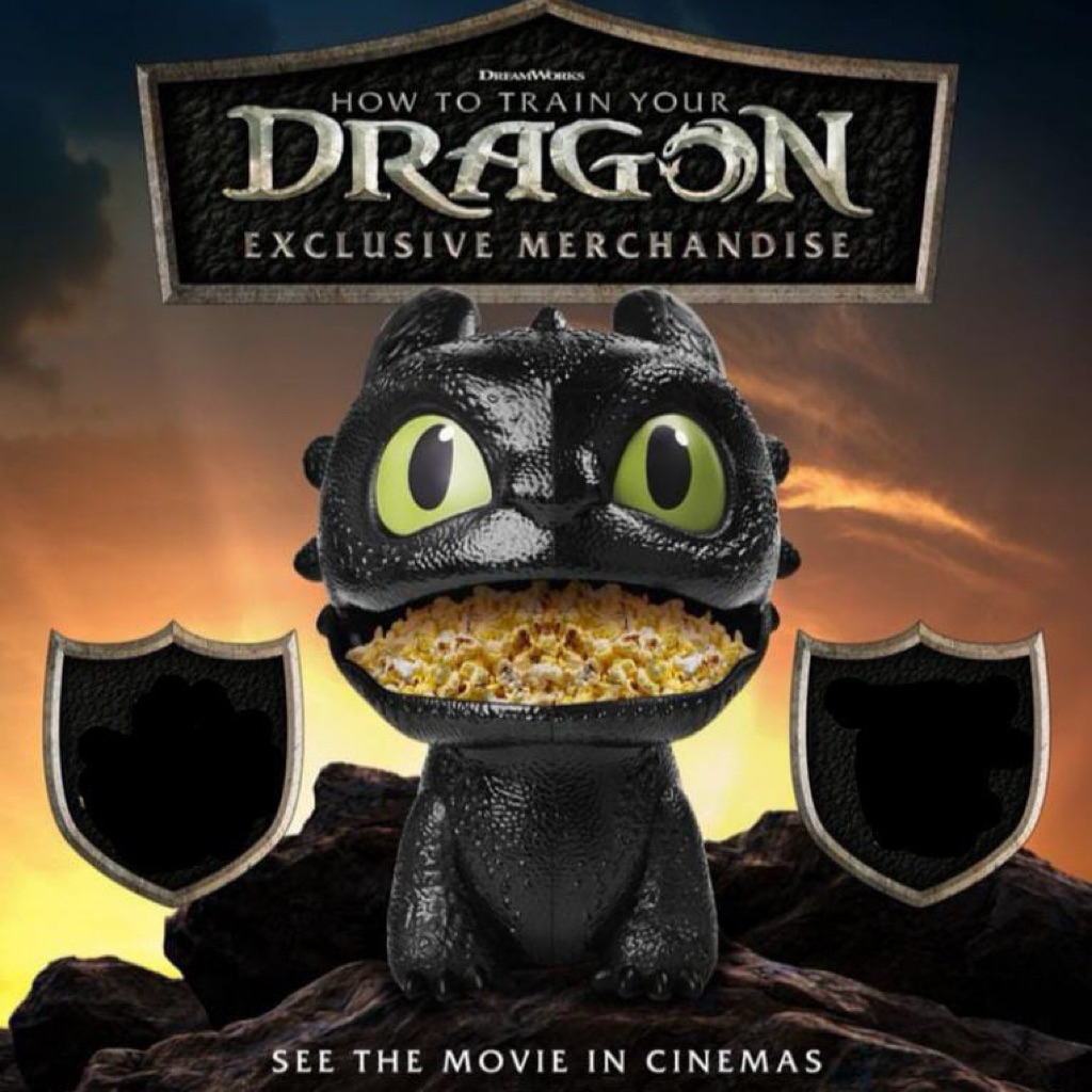 Jual Exclusive Toothless Popcorn Bucket How To Train Your Dragon How To ...