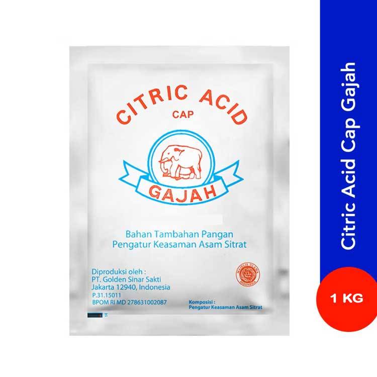 Jual Sitrun Citrun Cap Gajah 1Kg Citric Acid Asam Sitrat Food Grade ...