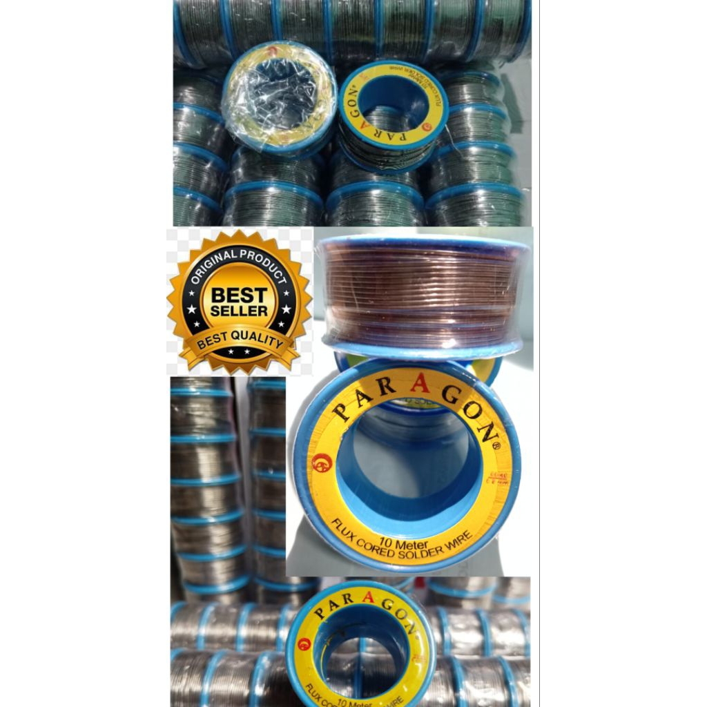 Jual TIMAH SOLDER, TINOL SOLDER BAGUS PARAGON ORIGINAL ,60/40,0.8 mm,10 ...