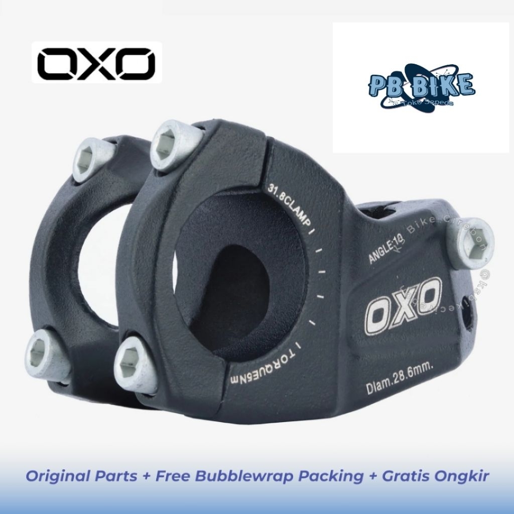 Jual Stem OXO Sepeda ST-01 Oversize OS 31.8 Alloh Hitam Alumunium MTB ...