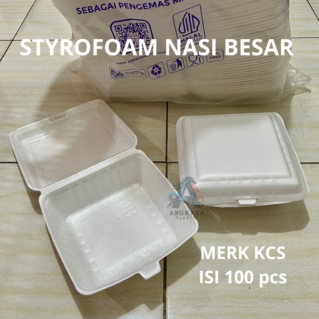 Jual (100 pcs) HARGA MURAH styrofoam nasi besar merk KCS / sterofoam ...