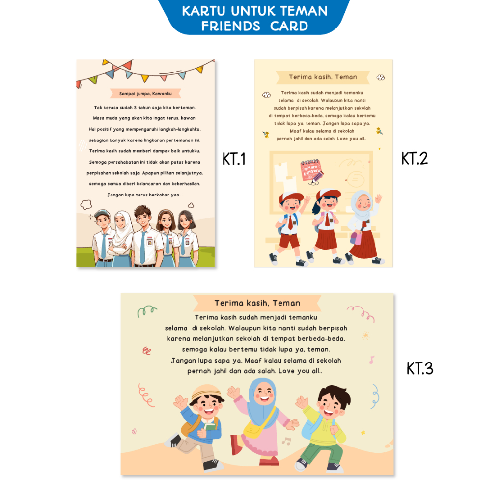 Jual ASHJENA Kartu Topper Kado untuk teman kawan graduation perpisahan ...