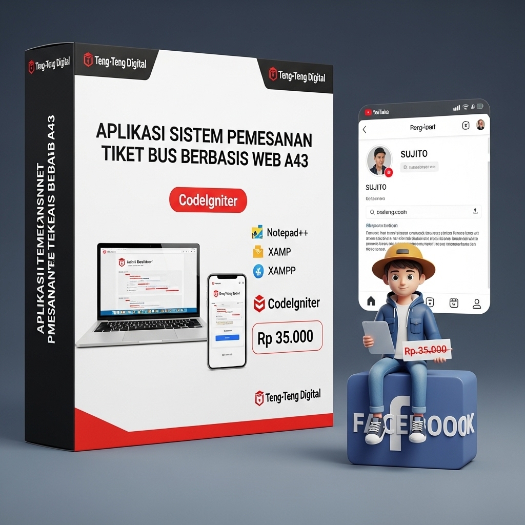 Jual APLIKASI SISTEM PEMESANAN TIKET BUS BERBASIS WEB A43 | Shopee Indonesia