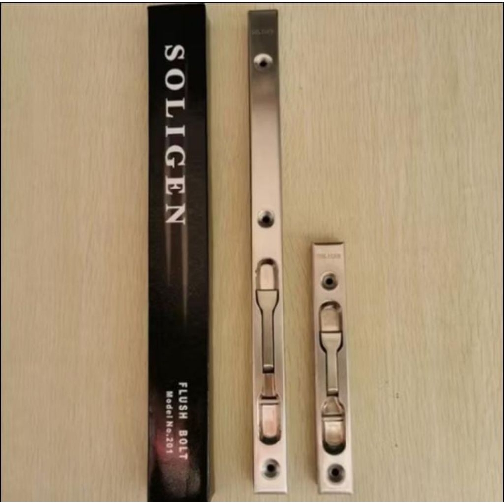 Jual Grendel tanam/slot tanam 6" + 12" stainles soligen | Shopee Indonesia
