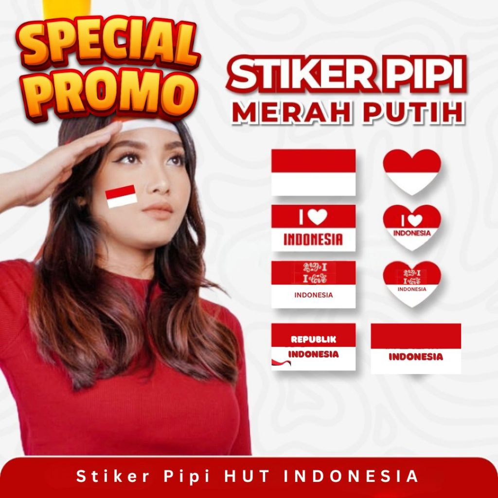 Jual [165 Pcs/ 5 Lembar] Sticker Bendera Merah Putih Stiker 17 Agustus ...