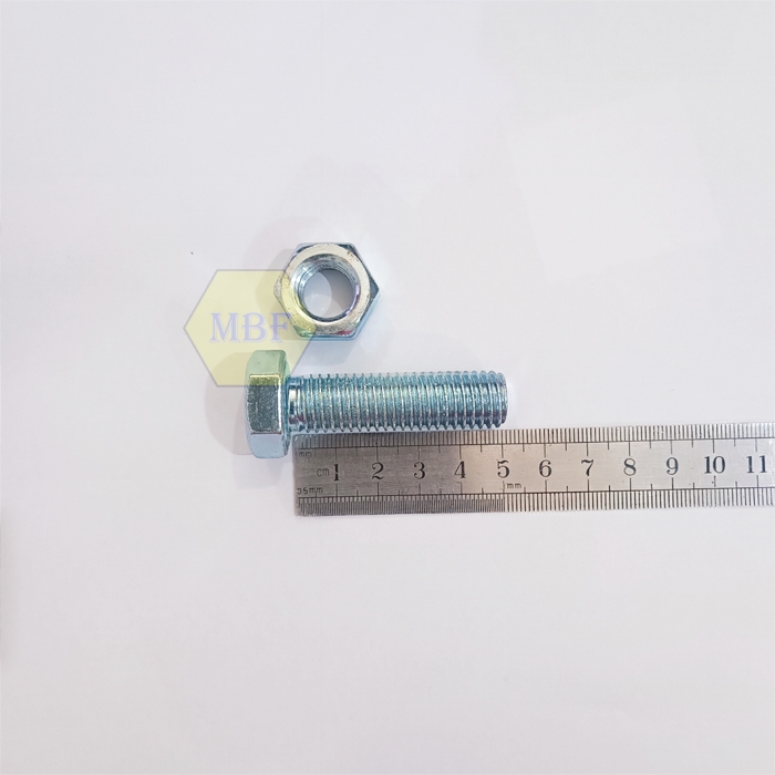 Jual BMP M14 x 50 Baut Mur Hexagon Galvanis Putih M14x50 | Shopee Indonesia