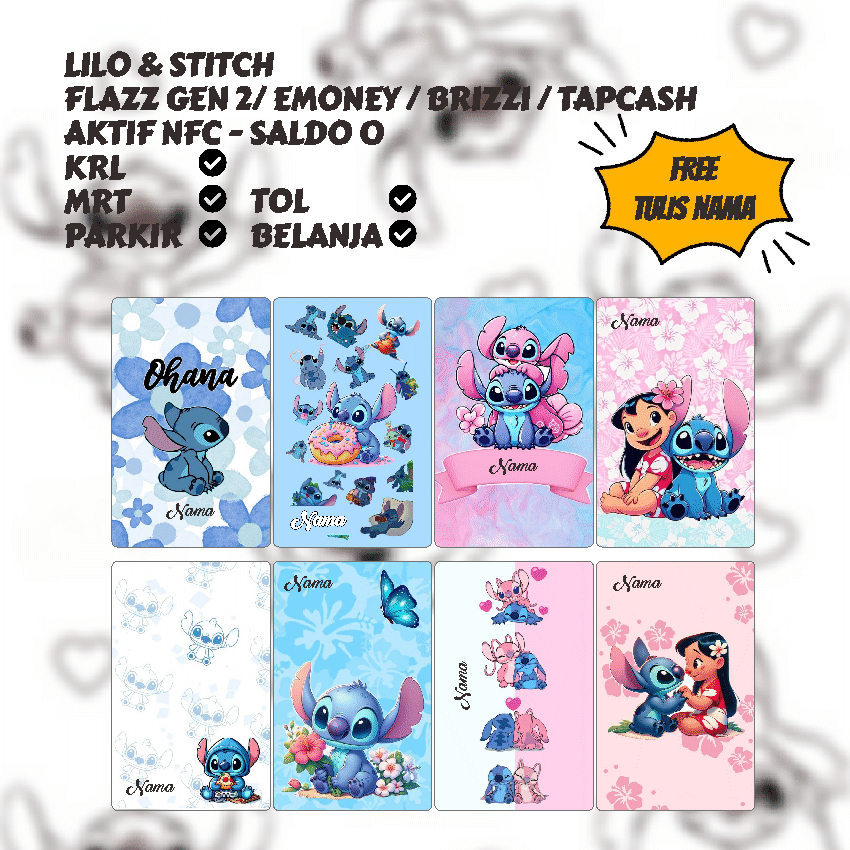 Jual STITCH SERIES UNOFF - Flazz Gen 2/ Emoney/Brizzi/Tapcash SALDO 0 ...