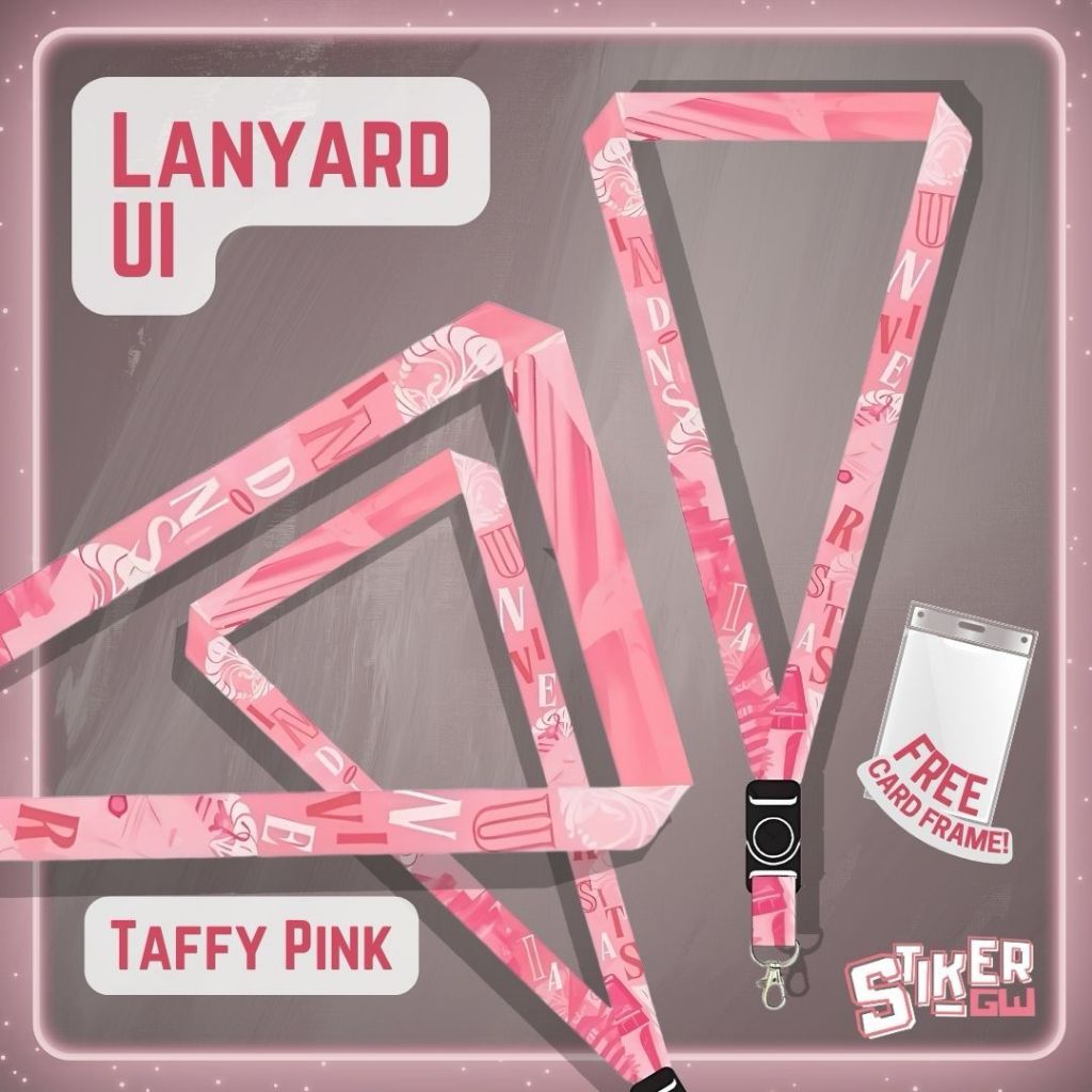 Jual Lanyard UI dan Frame | Universitas Indonesia | Taffy Pink | Maya ...