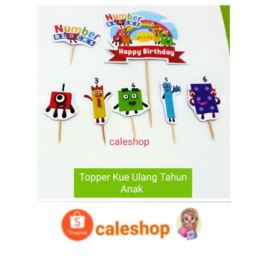 Jual Topper Kertas Ulang Tahun Anak Balok Angka Number Blocks | Shopee ...