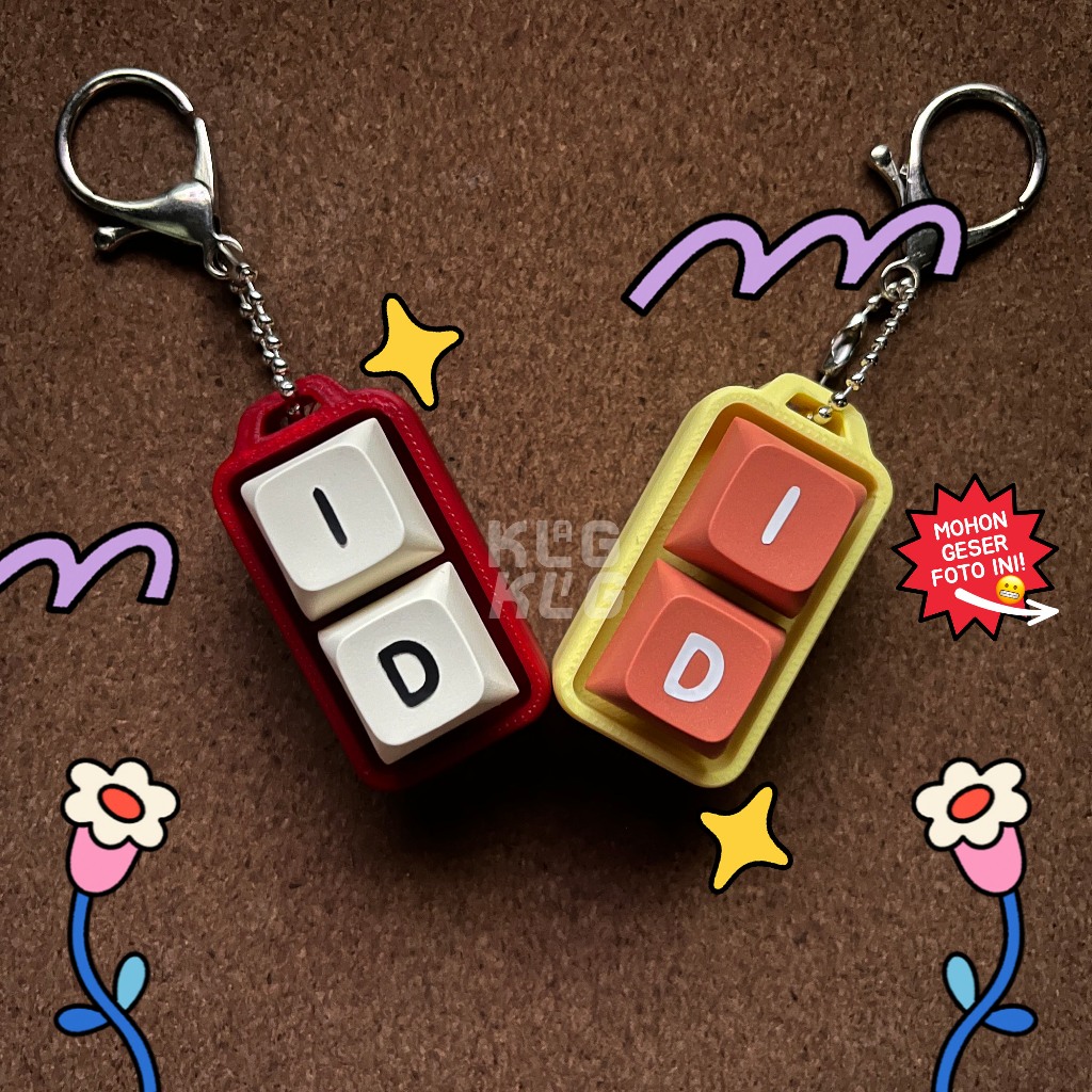 Jual [TANPA REVISI] Keychain Keyboard Custom - 2 Slot KlagKlig | Mechanical Switch Fidget ...