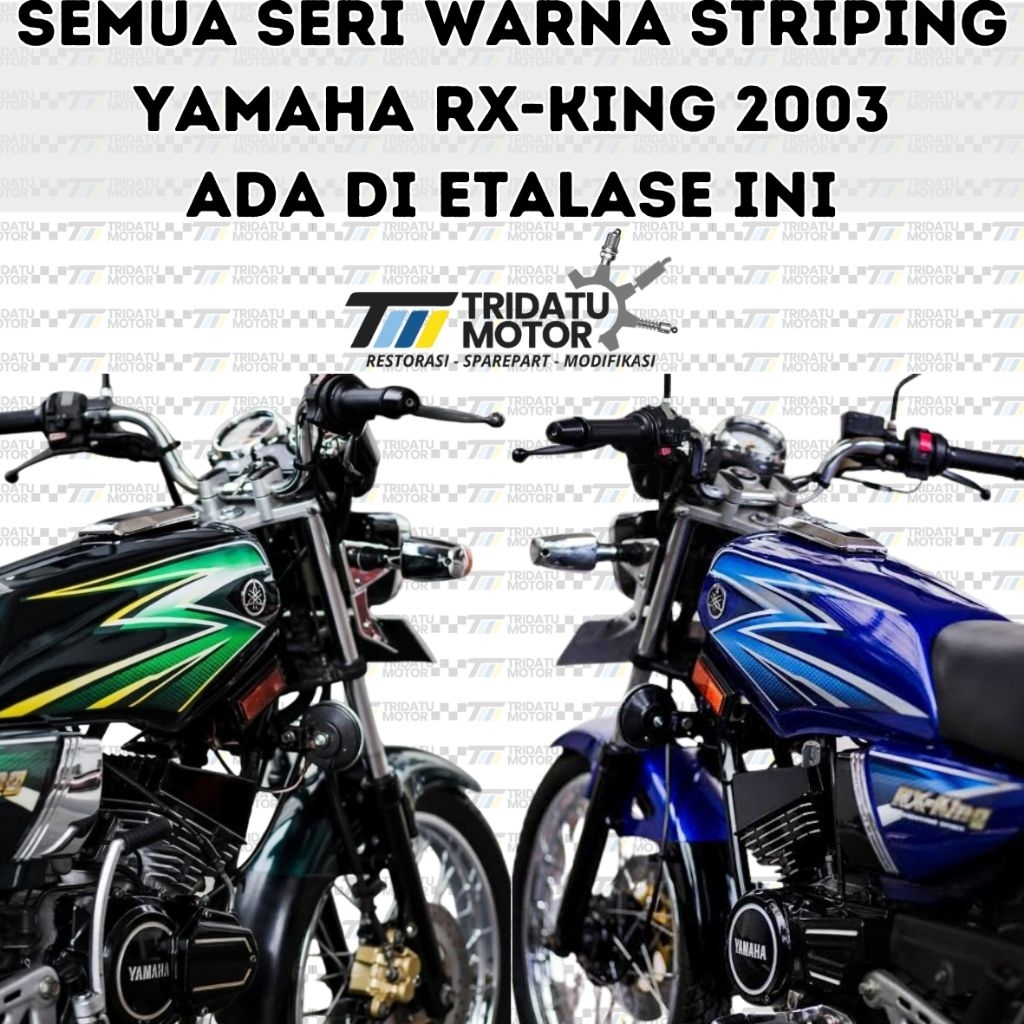 Jual STRIPING RX KING HITAM HIJAU BIRU 2003 STICKER RXKING 2003 HITAM ...