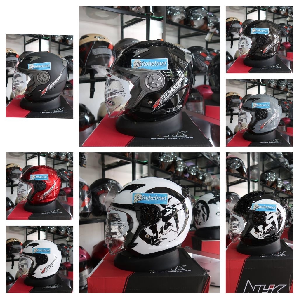 Jual NHK Gladiator Dobel Visor All Varian Solid | Shopee Indonesia