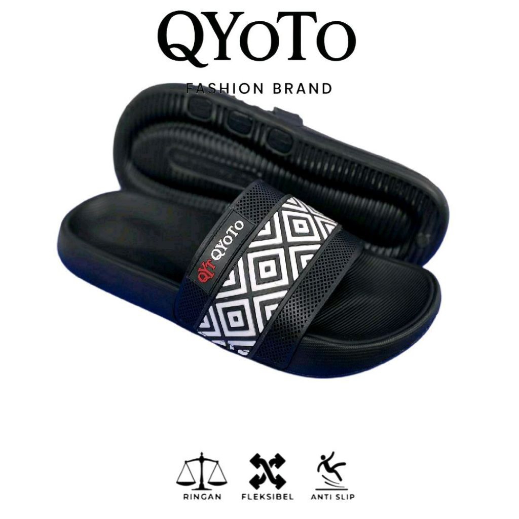 Jual Qyoto - Sandal Slop Pria Anti slip Casual Kekinian QYT 06 | Shopee Indonesia