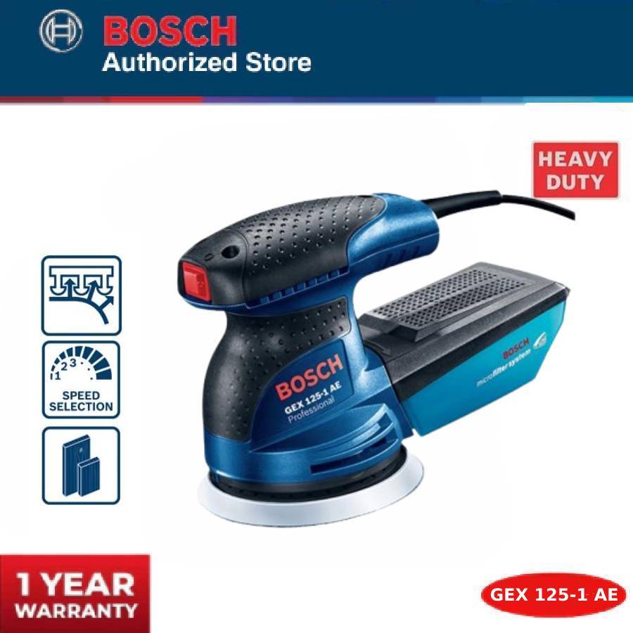 Jual Bosch Random Orbit Sander / Mesin Amplas Listrik 250Watt GEX 125-1 AE | Shopee Indonesia