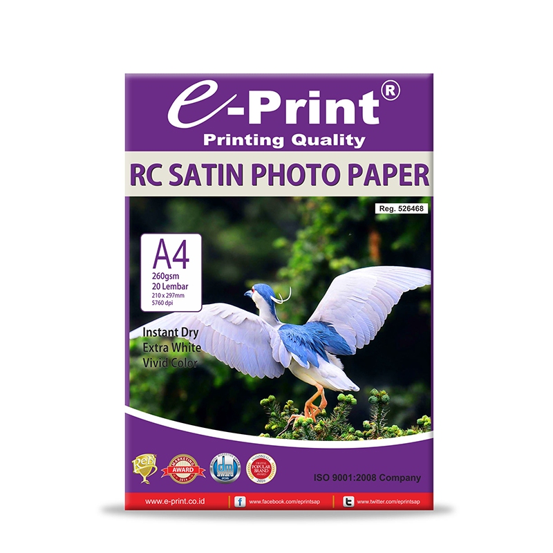Jual Kertas Foto e-Print RC Satin Photo Paper A4 260 gsm | Shopee Indonesia