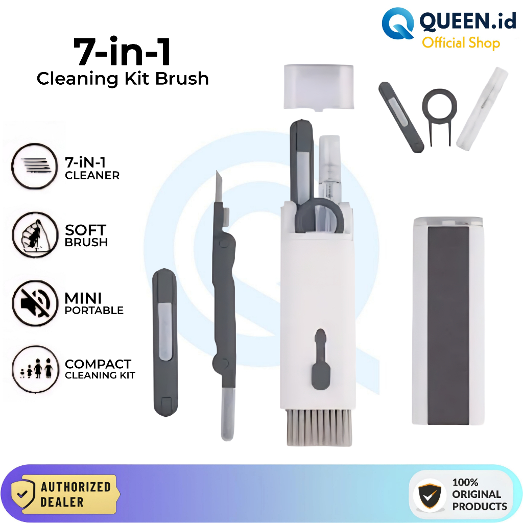 Jual QUEEN Cleaning Tools Brush set 7in1 Multifungsi Pembersih Keyboard ...