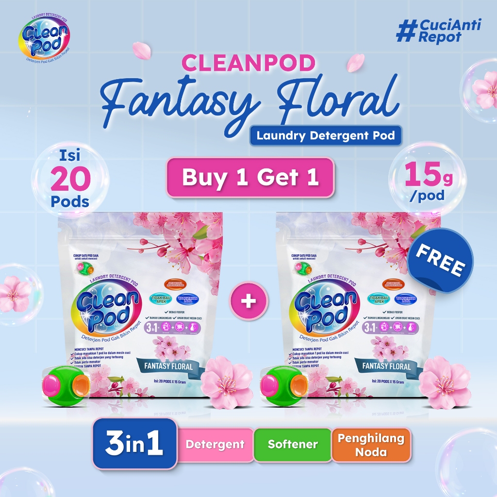 Jual [ CLEANPOD ] BELI 1 GRATIS 1 Fantasy Floral Scent Laundry ...