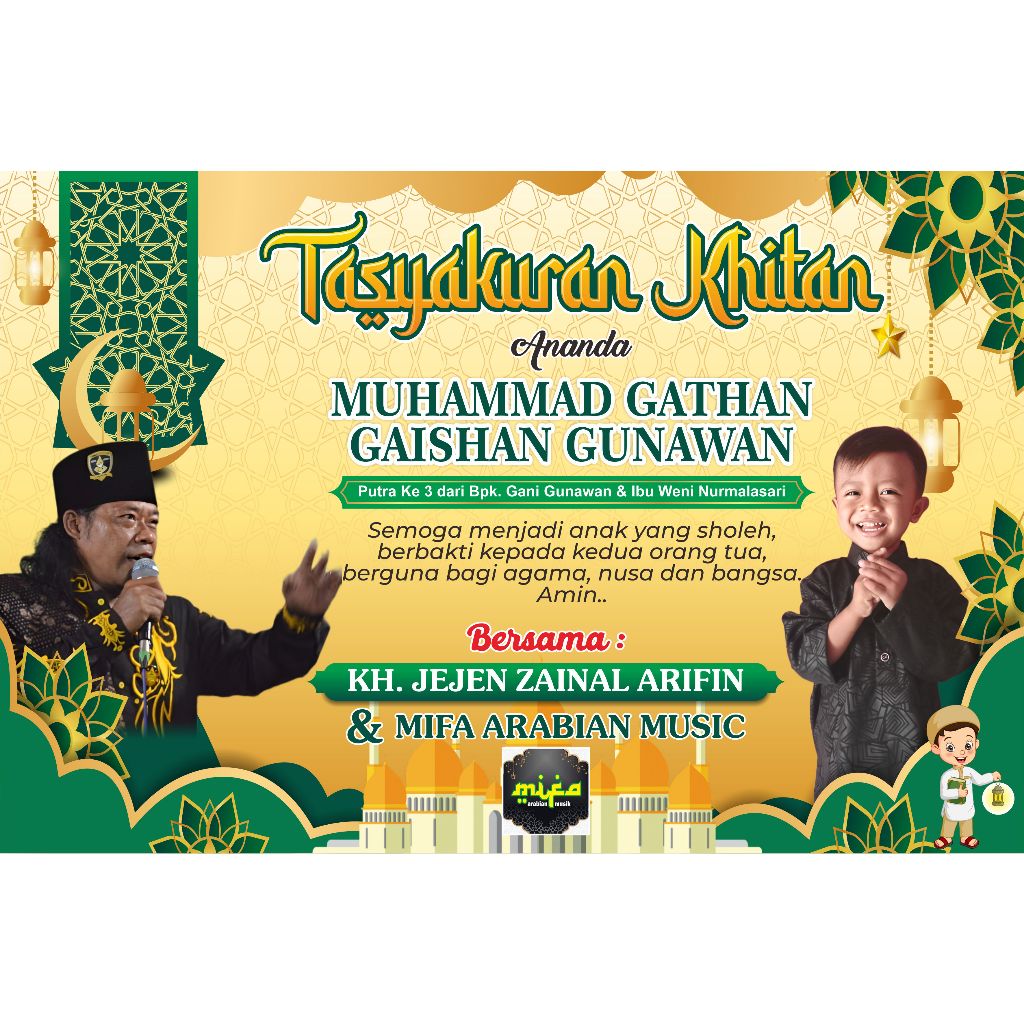 Jual SPANDUK BANNER KHITAN PANGGUNG CUSTOM 4X3 METER | Shopee Indonesia