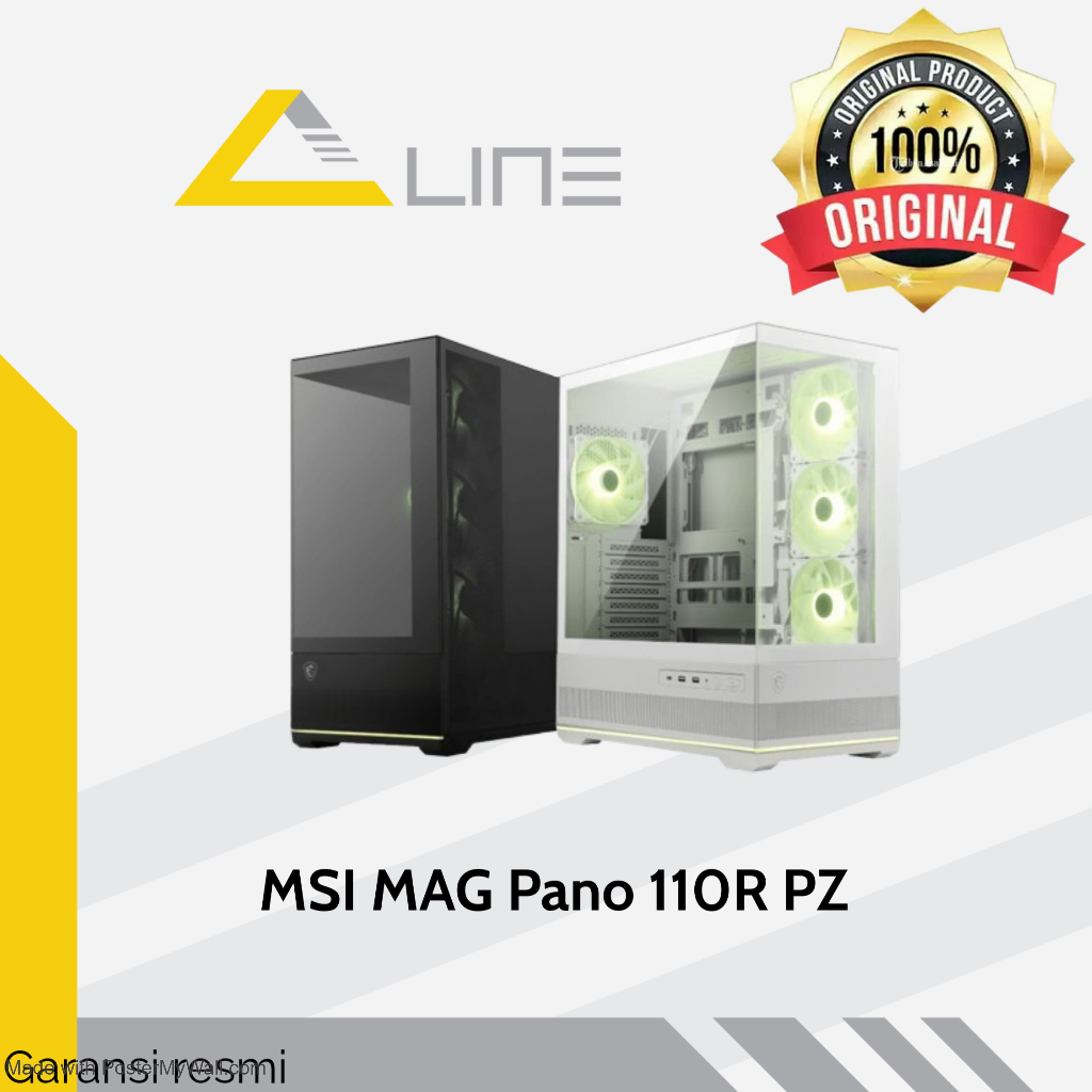 Jual MSI MAG PANO 110R PZ BLACK MID TOWER PC CASE CASING GAMING CHASSIS ...