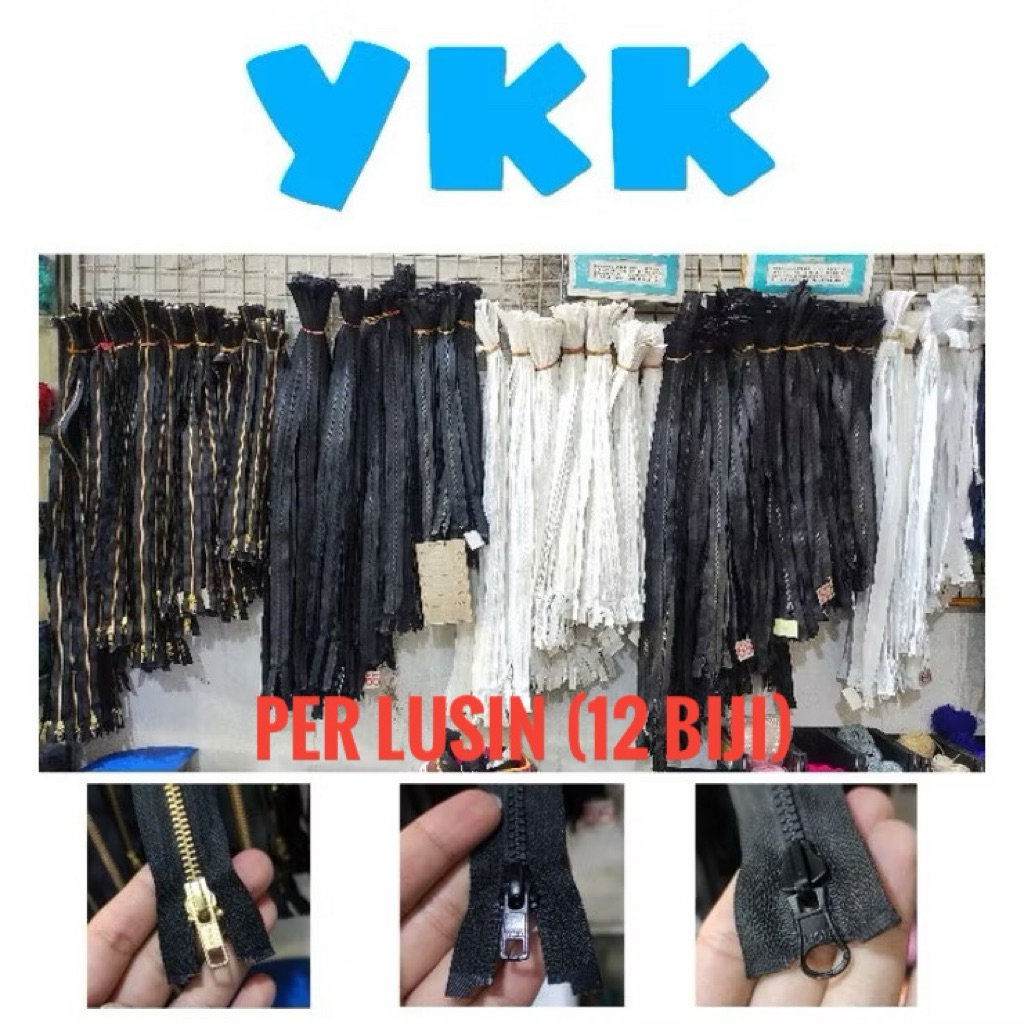 Jual Resleting rit jaket YKK / lion sleting gigi besar per lusin (12pcs) | Shopee Indonesia