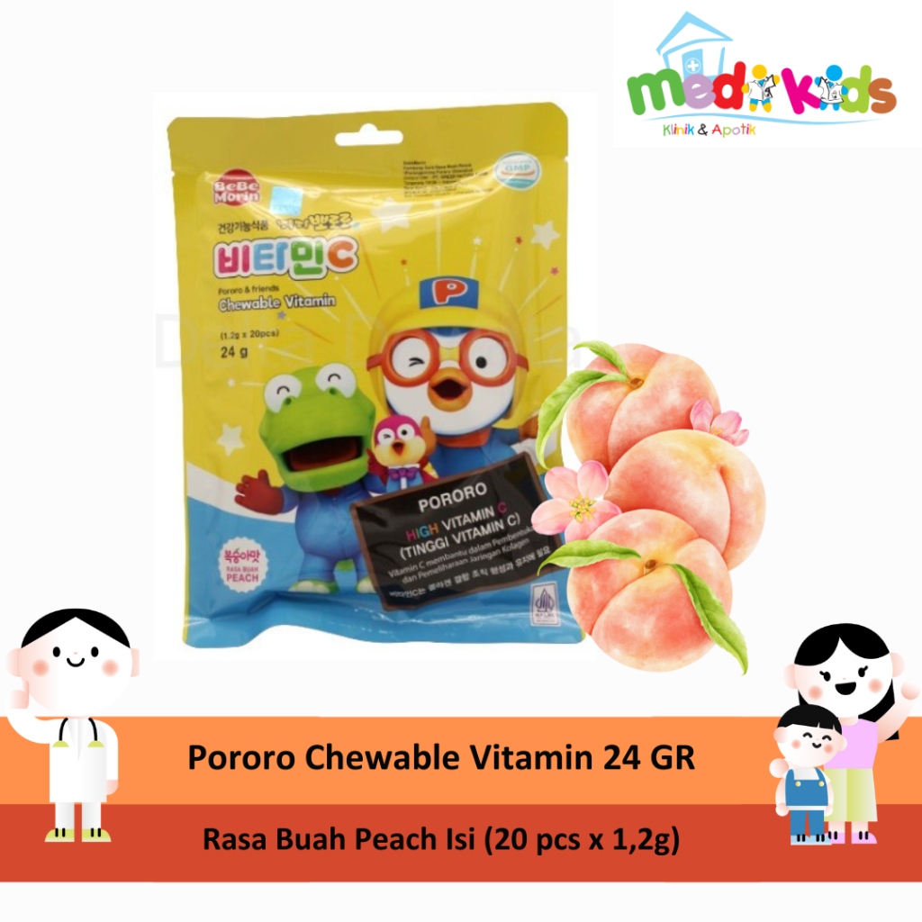 Jual Pororo Permen Multivitamin Cheweble - Vitamin Permen Anak | Shopee ...