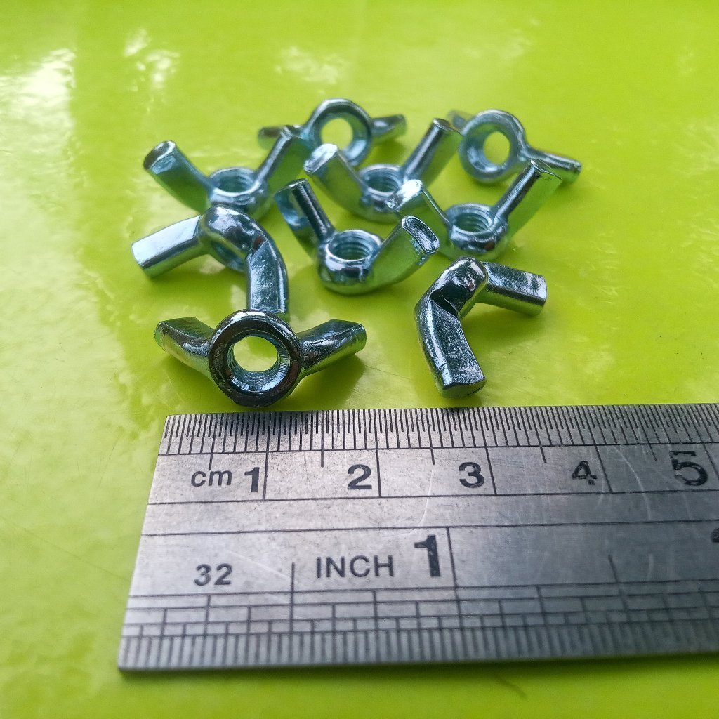 Jual MUR KUPING GALVANIS M5 PUTIH / WING NUT M5 GALVANIS / WING NUT ...