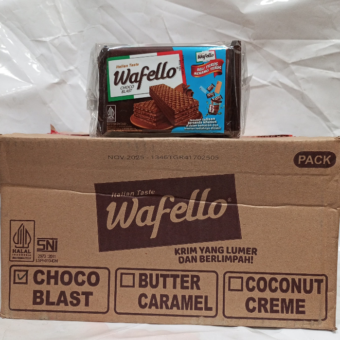 Jual [GSSNACK] 1 dus WAFELLO WAFER 38g 2rban choco blast caramel wafelo ...