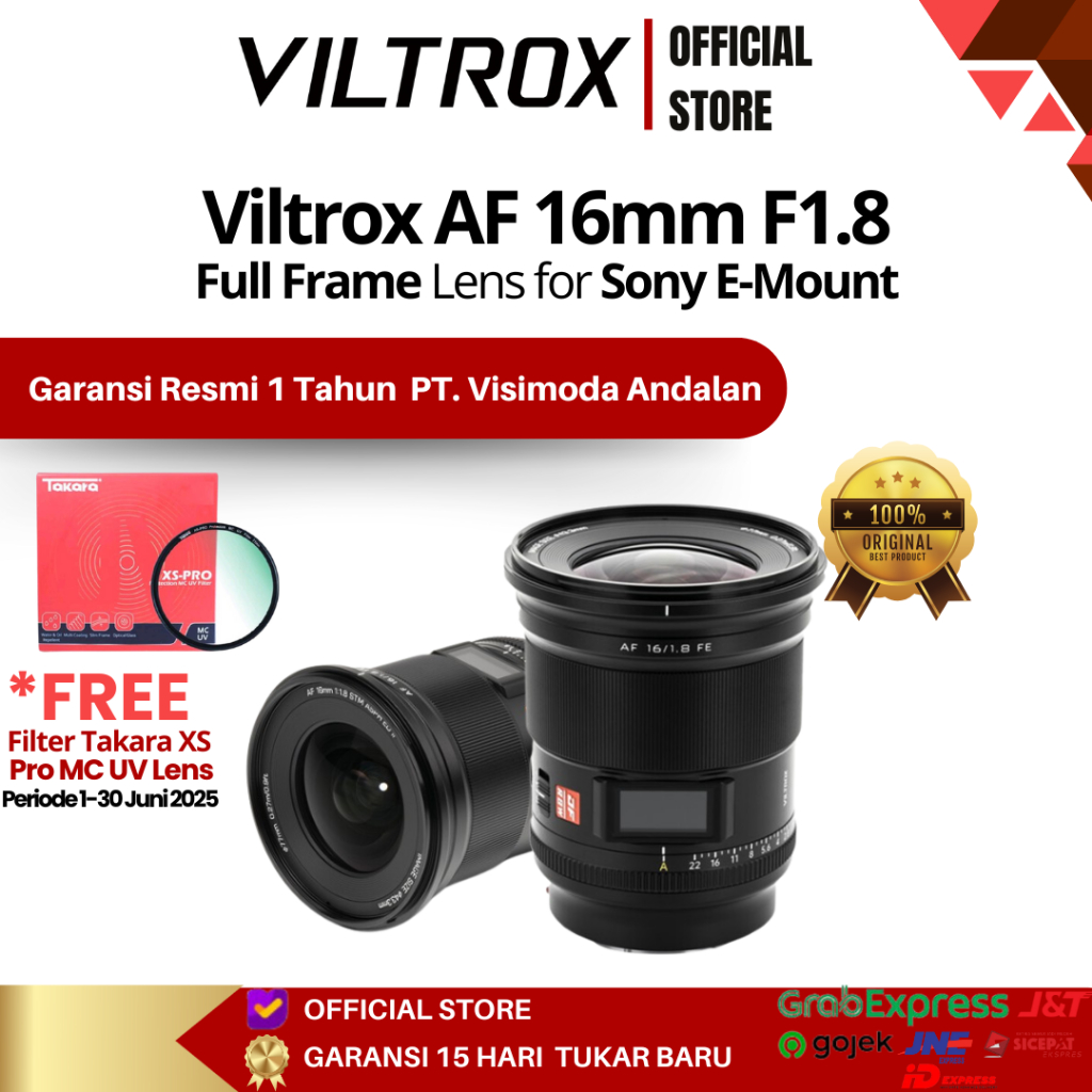 Jual Viltrox AF 16mm F1.8 FE Full Frame for Sony E-Mount | Shopee Indonesia