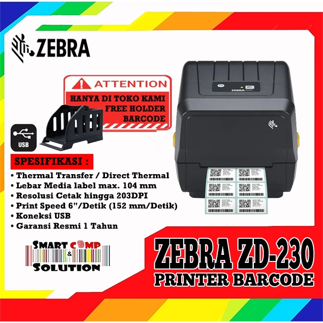 Jual Printer Barcode Zebra ZD230 / ZD-230 / ZD 230 Direct Thermal ...