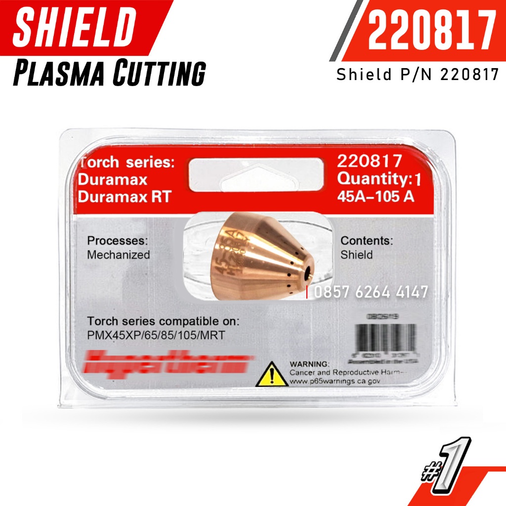 Jual 220817 Shield Drag Cut Plasma Cutting Hypertherm Powermax 45XP 65 ...