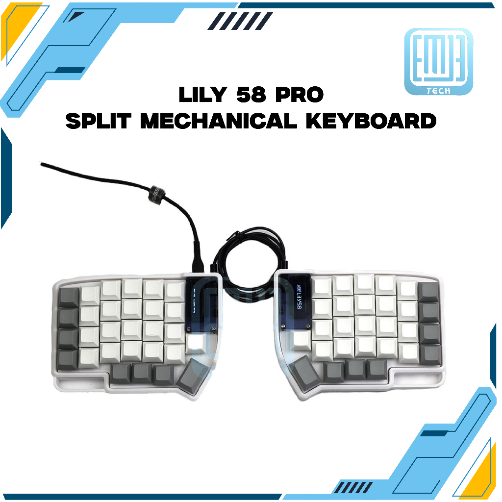 Jual Lily58 Pro Mechanical Split Ergo Keyboard Wireless Wired Custom ...